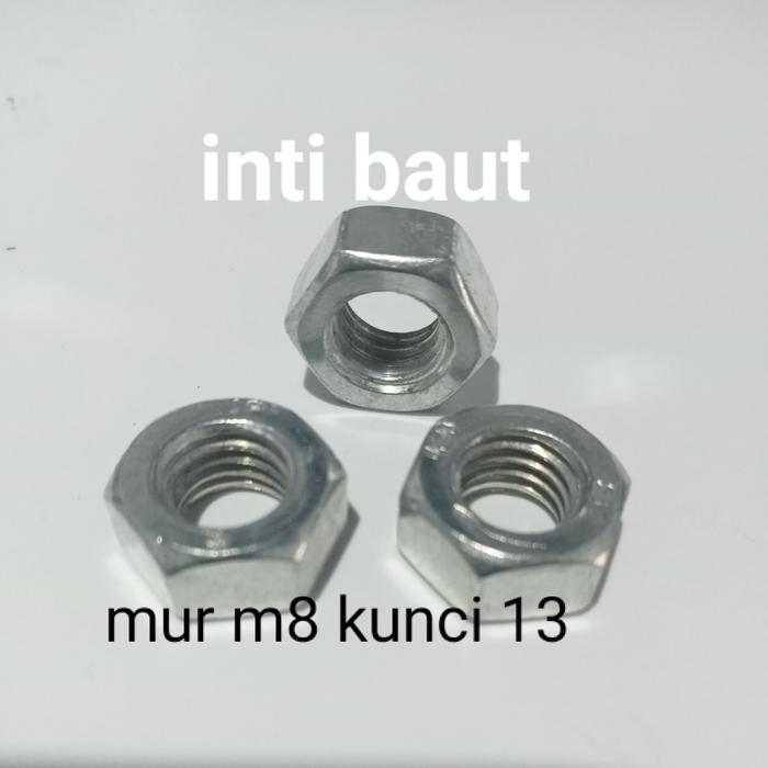 Jual mur m8 kunci 13 isi 50 pcs. - Kab. Pemalang - inti baut-1 | Tokopedia