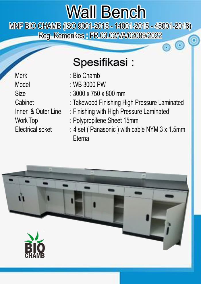Jual Wall Bench ukuran 3 meter (Meja Laboratorium) - Kota Depok ...