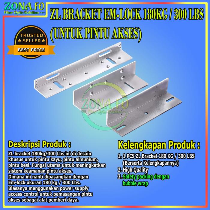 Promo ZL Bracket Em Lock 180KG 300LBS Magnetic Lock / Bracket LZ 180KG ...
