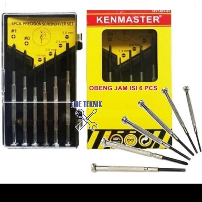 Jual KENMASTER Obeng Jam Arloji Kacamata Set 6pcs Kenmaster presisi ...