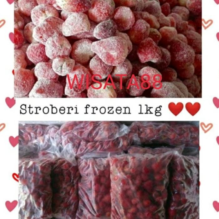 Jual buah strawberry frozen 1kg / buah beku / strawberry beku / buah frozen - Kota Tangerang ...
