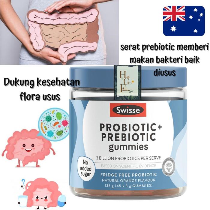 Jual Swisse Adults Probiotic & Prebiotic Gummies 45 gummies Australia - Kota Tangerang - Health ...