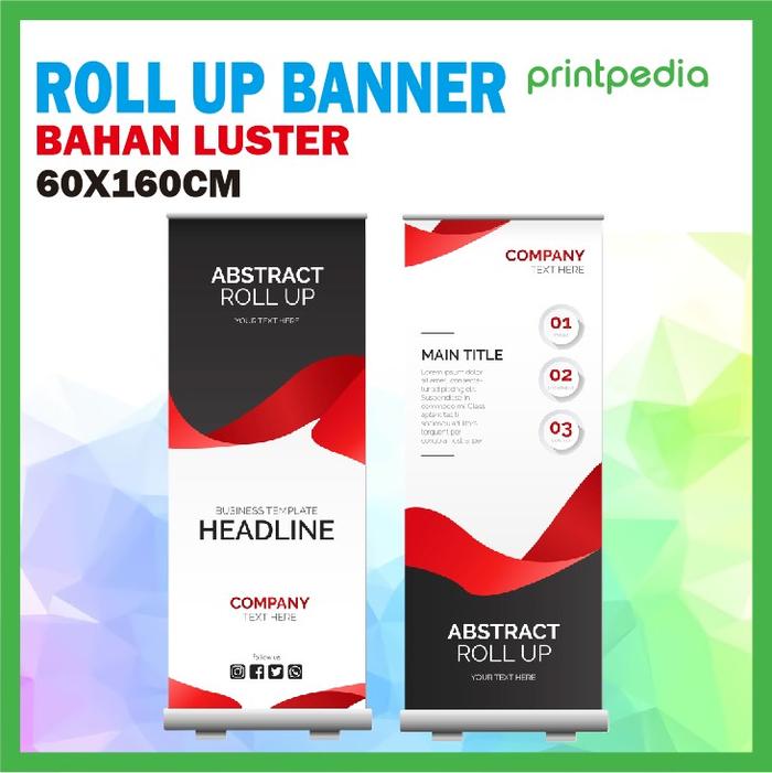 Jual Media Promo Roll Up Banner Uk.60x160 - Bahan Waterproof Luster ...