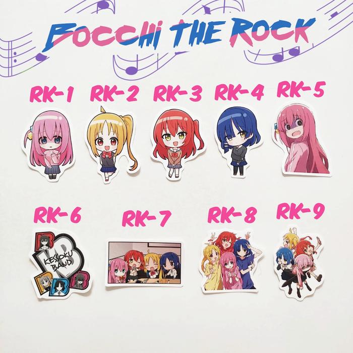 Jual Sticker Anime Bocchi the Rock 1 Gotou Hitori Yamada Ryou Ijichi ...
