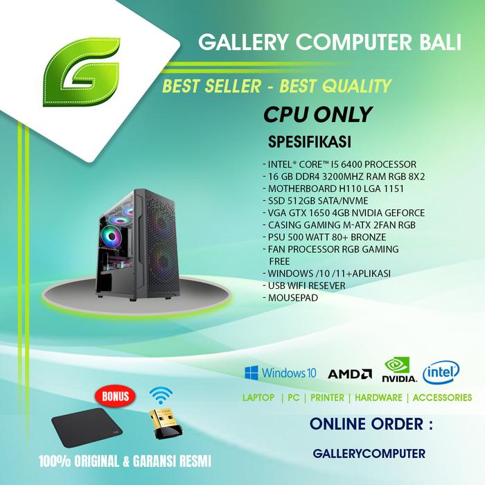 Jual komputer pc rakitan intel core i5 gaming-siap pakai - Kota Denpasar - Gallery Computer Bali ...