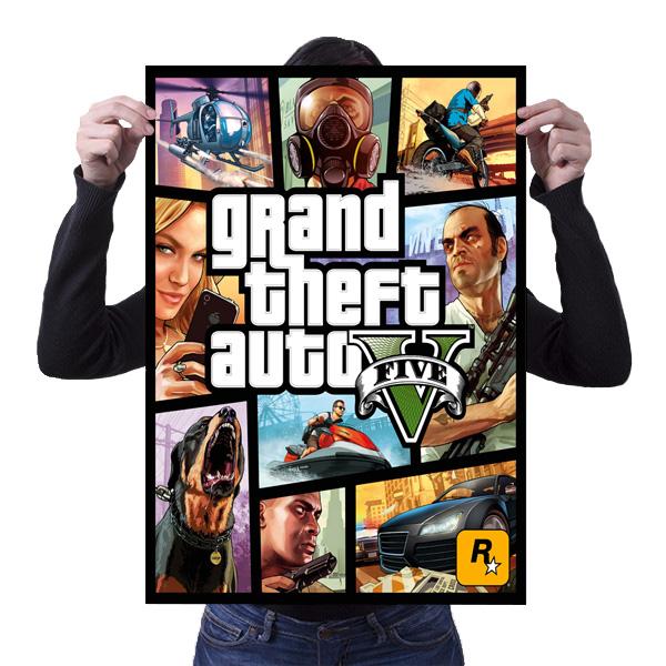 Jual POSTER GTA 5 | POSTER GAME GRAND THEFT AUTO 5 UKURAN A2 A3 A4 - A4 ...