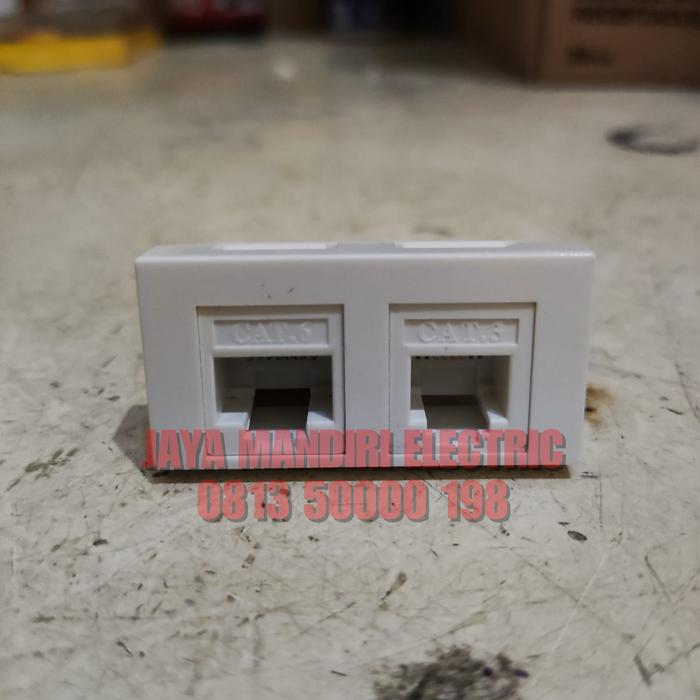 Jual MODUL STOP KONTAK LANTAI TELEPON DATA CAT 6 FLOOR SOCKET TELP LAN ...
