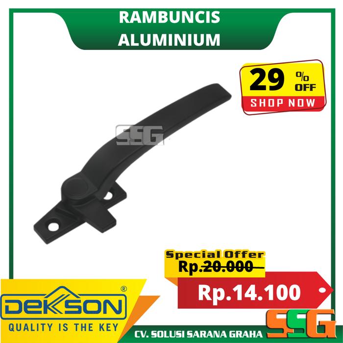 Jual Rambuncis Jendela Aluminium DEKKSON DKS 423 RH BLACK Casement ...