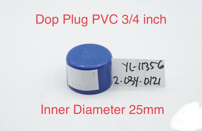 Jual Blue Dop PVC Tutup Pipa 3/4 Inner Diameter 25mm Plastic End Plug ...