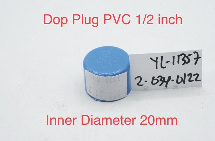 Jual Blue Dop PVC Tutup Pipa 1/2 Inner Diameter 20mm Plastic End Plug ...