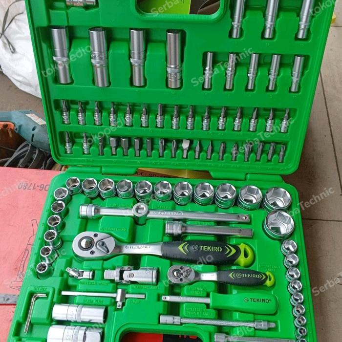 Jual TEKIRO kunci shock set 94pcs 1/4inch & 1/2inch 94pcs sok socket ...
