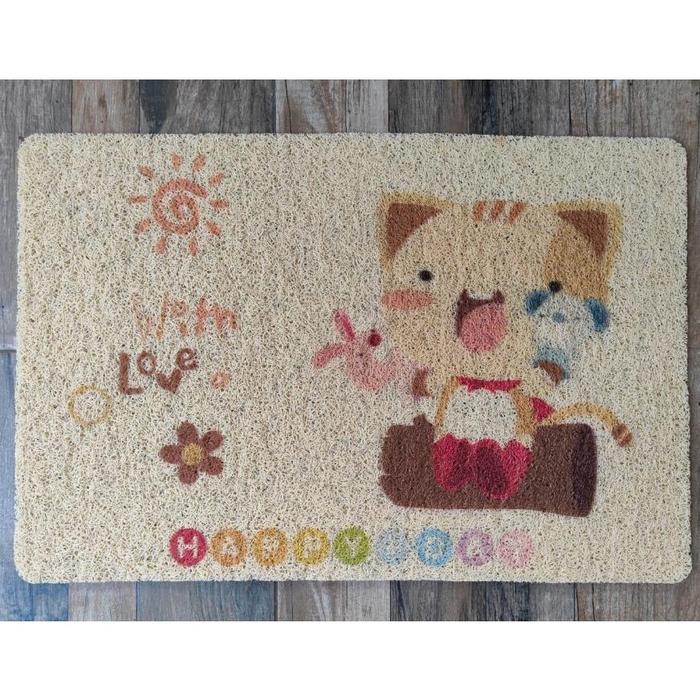 Jual KESET ANIMAL LUCU KESET PCV ANTI SLIP WELCOME HELLO UK 40X75 CM ...