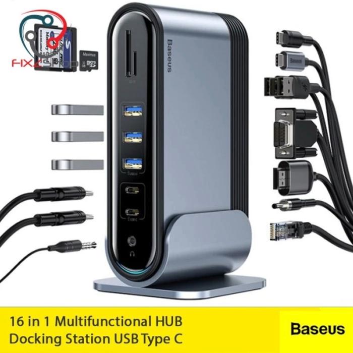 Jual Beasus working STATION-multifunctional type C hub adapter 16 ...