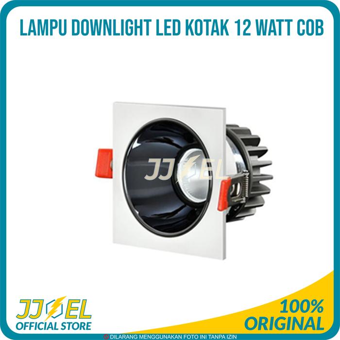 Jual Lampu Downlight LED 12 Watt COB Kotak Bulat Spotlight Warm White ...