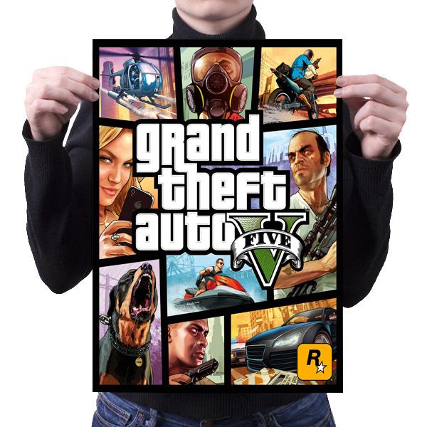 Jual POSTER GTA 5 | POSTER GAME GRAND THEFT AUTO 5 UKURAN A2 A3 A4 - A4 ...