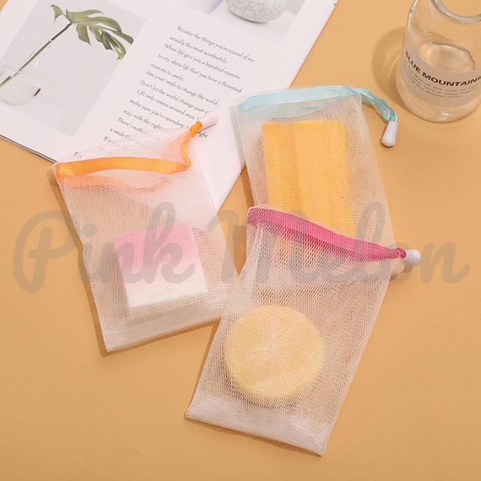 Jual Kantung Jaring Jala Sabun Batang Kantong Halus Pita Busa Soap Net ...