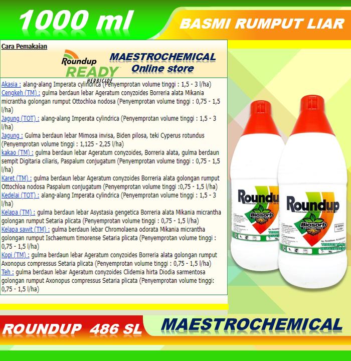 Jual Racun rumput/herbisida : Roundup 1 liter original - Kota Tangerang ...