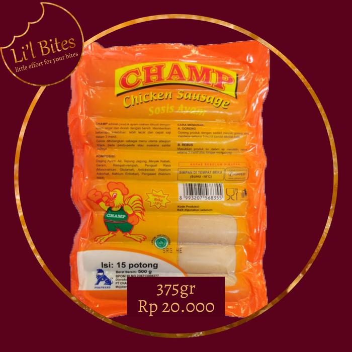 Jual Champ Chicken Sosis 375 gram - Kota Tangerang - Li'l Bites | Tokopedia