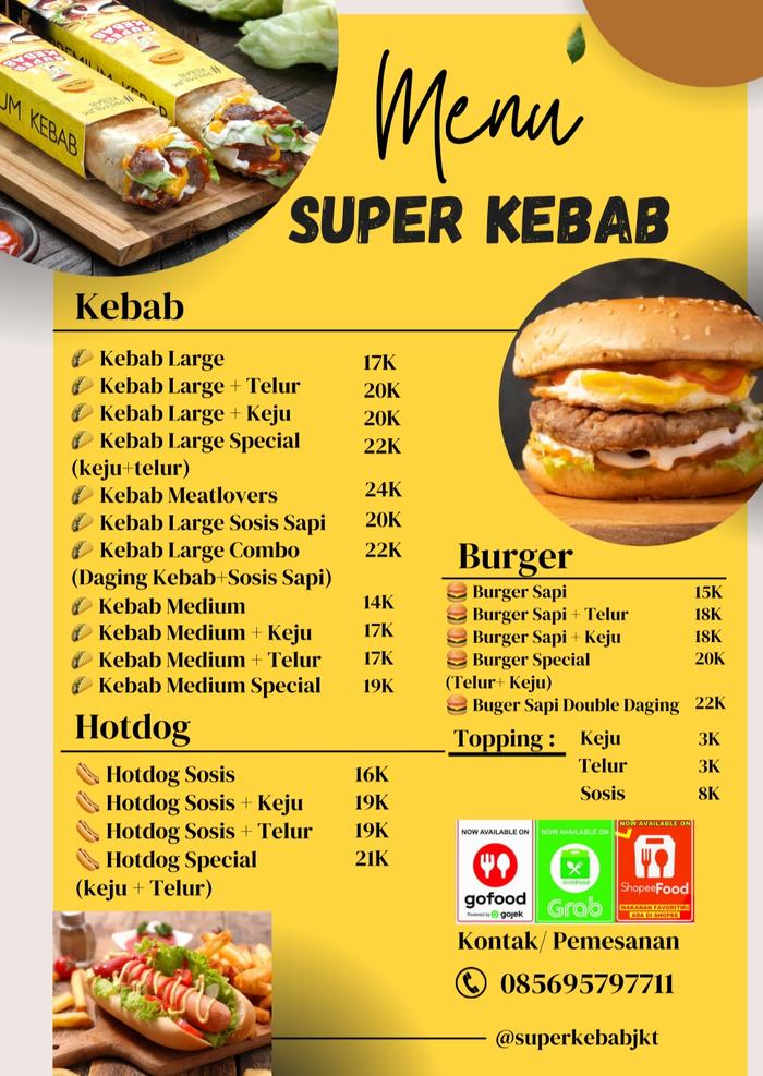 Jual stiker kebab custom 30x45 cm, vinly - Kota Tangerang Selatan - De ...