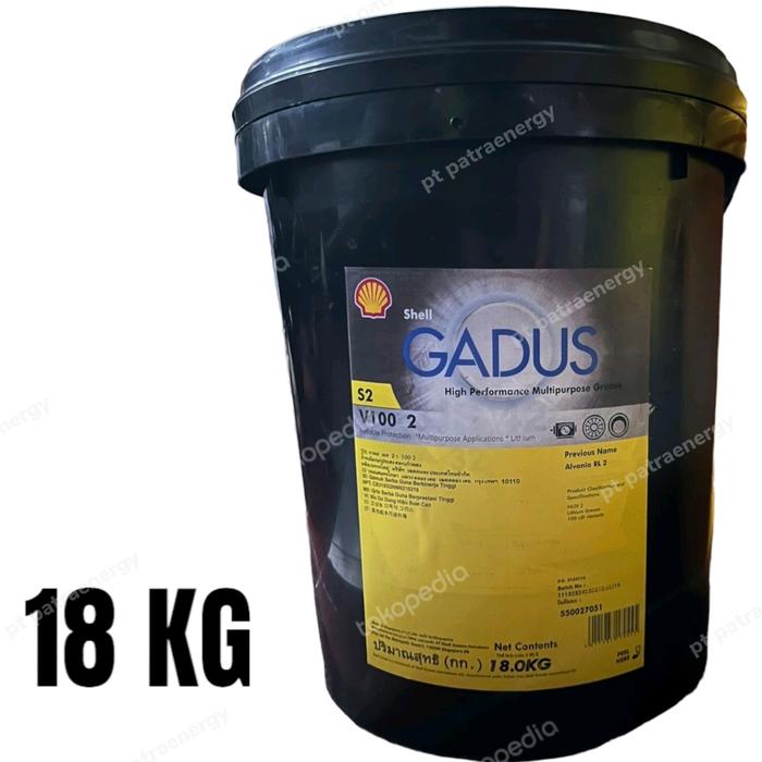 Jual Grease Lithium SHELL GADUS S2 V100 2 ISI 18 KG - Jakarta Timur ...