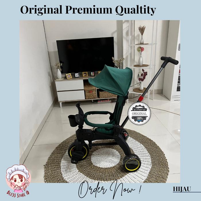 Promo Sepeda Lipat Anak Roda Tiga / Sepeda Stroller Lipat Baby / Sepeda ...