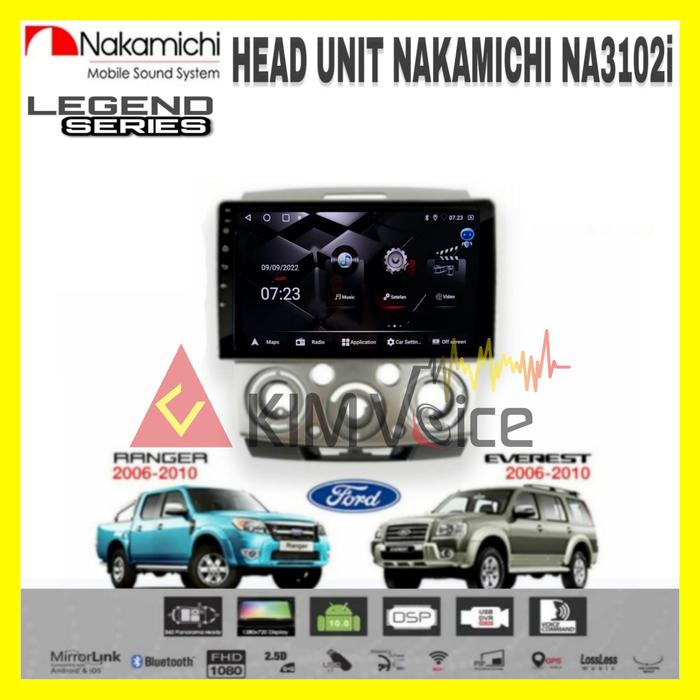 Jual Head Unit Android Nakamichi 9 inch OEM Ford Ranger Everest Mazda ...