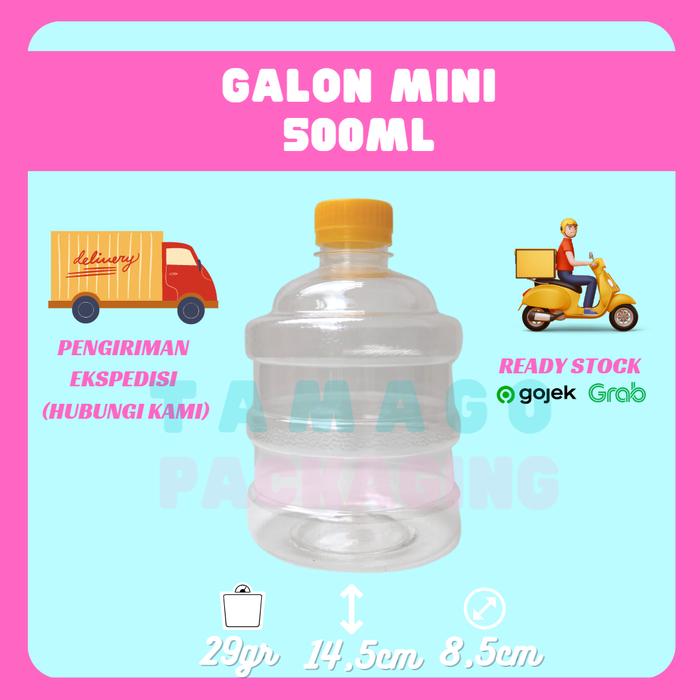 Jual Galon mini plastik 500ml PET tutup LN - Merah - Kota Bekasi ...