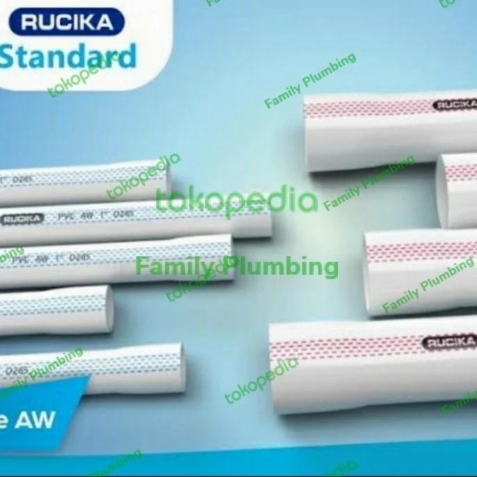 Jual PIPA PIPE PRALON 4" INCH PVC RUCIKA STANDARD PUTIH AW TEBAL ...
