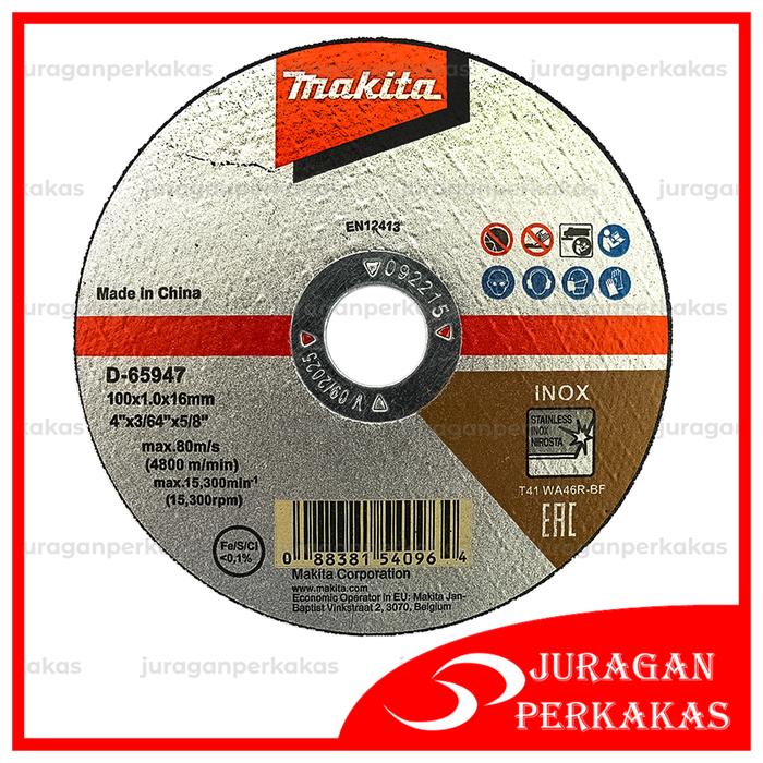 Jual MAKITA 4 X 1 BATU GERINDA POTONG BESI MATA GURINDA INOX CUTTING ...
