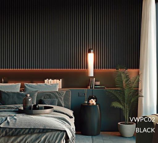 Jual Wood panel wpc wallpanel PVC woodpanel 3D wallpanel 3D Kayu Hitam ...