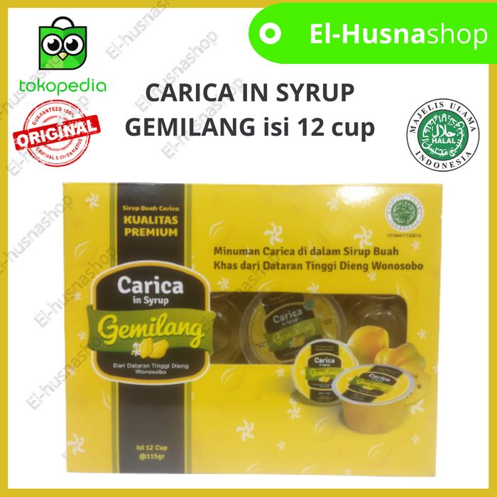 Jual Carica In Syrup Gemilang Minuman Sirup Buah Carica Isi 12 Cup ...