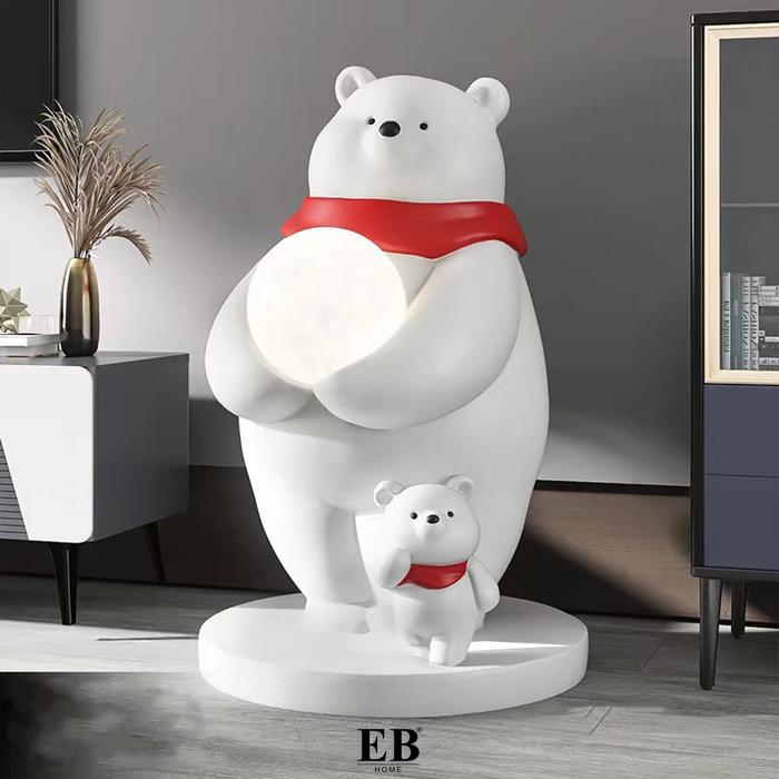 Jual Patung Beruang Putih Lucu Imut / 2 Snowbear Figurine Set EB Home ...