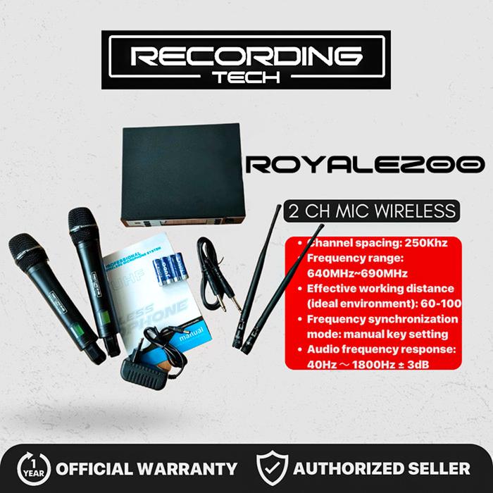 Jual MIC WIRELESS UHF RT ROYALE200 RECORDING TECH ROYALE 200 UTK ...