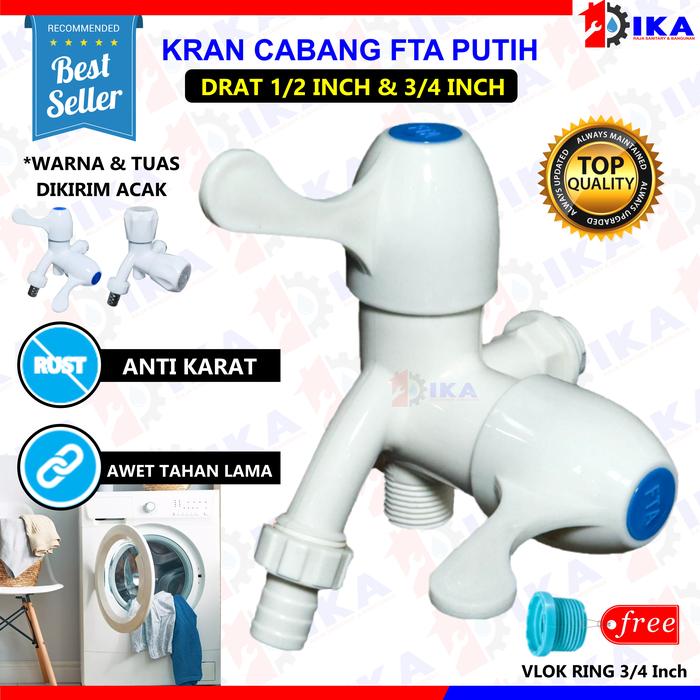 Jual Kran Cabang PVC Shower FTA Keran Air Double Plastik Hand Kamar ...