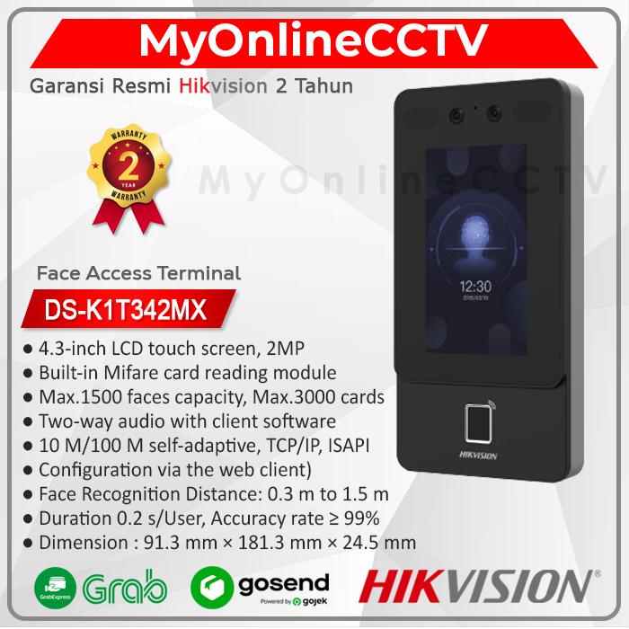 Promo DS-K1T342MX HIKVISION Face Recognition Mesin Absen Acces Terminal Cicil 0% 3x - Jakarta ...
