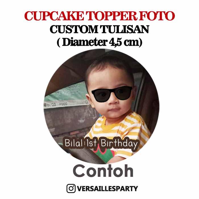 Jual Cupcake Topper Foto / Topper Foto custom / Hiasan kue Foto anak ...