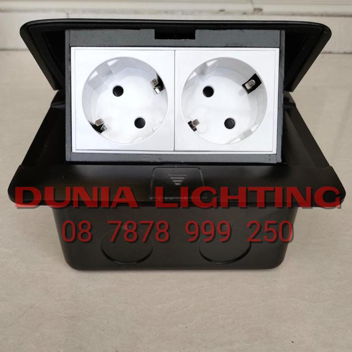 Jual STOP KONTAK LANTAI CHINA HITAM 4 MODUL / FLOOR SOCKET STOP STOP ...