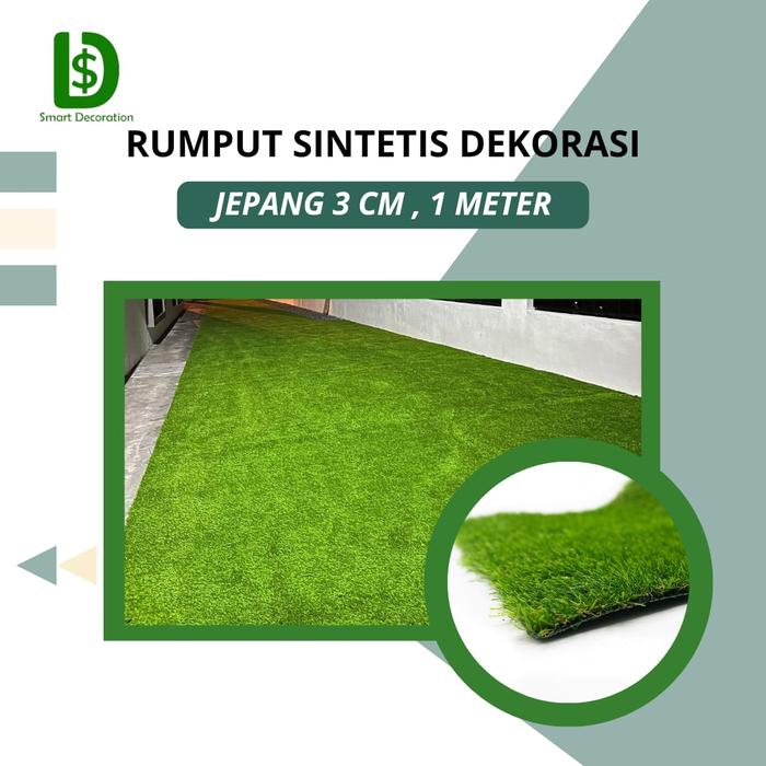 Jual Rumput Sintetis 1 x 1 Meter 3cm Jepang Untuk Taman/Dekorasi - Kota ...