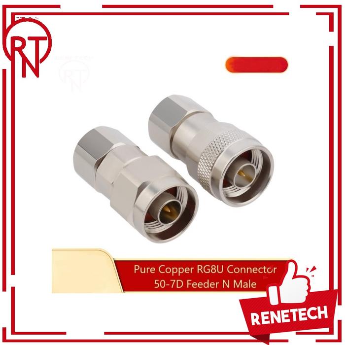 Jual Pure Copper RG8U Connector 50-7D Feeder N Male (M2029) - Kota ...