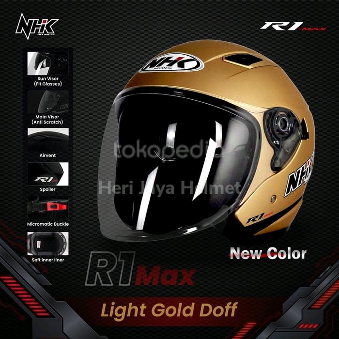 Jual Helm NHK R1 Max Light Gold Doft - Kota Serang - Heri Jaya Helmet ...