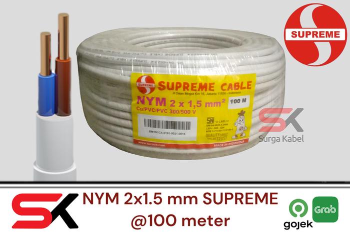 Jual KABEL SUPREME NYM 2x1.5mm/ NYM 2 x 1.5/ NYM 2x1,5/ NYM 2 x 1,5 @100m - Jakarta Barat ...