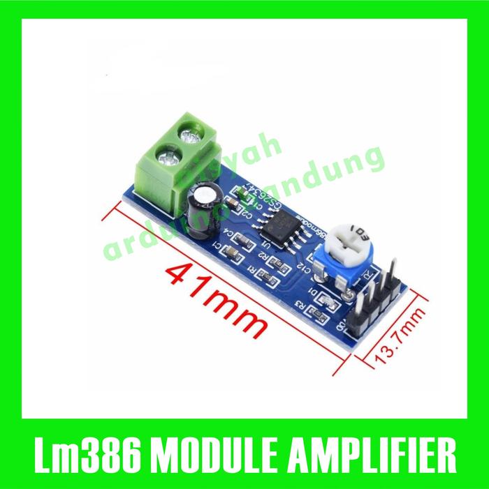 Promo LM386 Audio Amplifier Module 200x 5V-12V Input with Adjustable ...