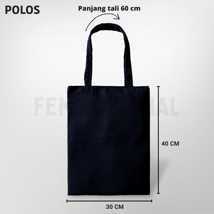 Jual Totebag Hitam Polosan Grosir Bahan Kanvas Twill Tanpa Desain ...