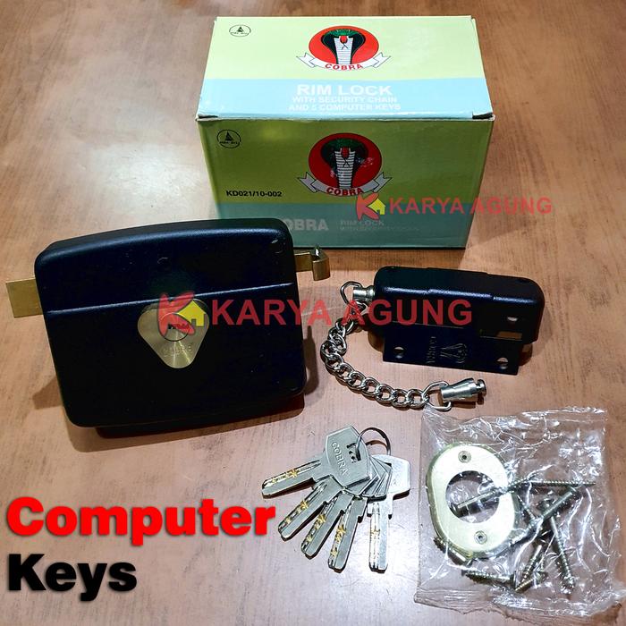 Jual Kunci Pintu Besi Otomatis COBRA HITAM (COMPUTER KEY) Original Rim ...