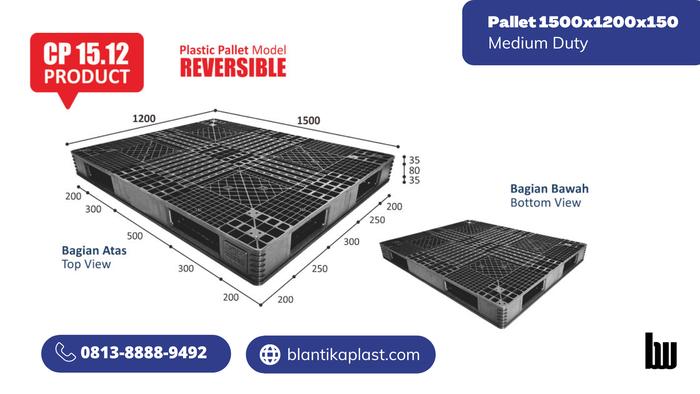 Jual pallet plastik baru 150x120x15 cm warna hitam - Kab. Bekasi ...