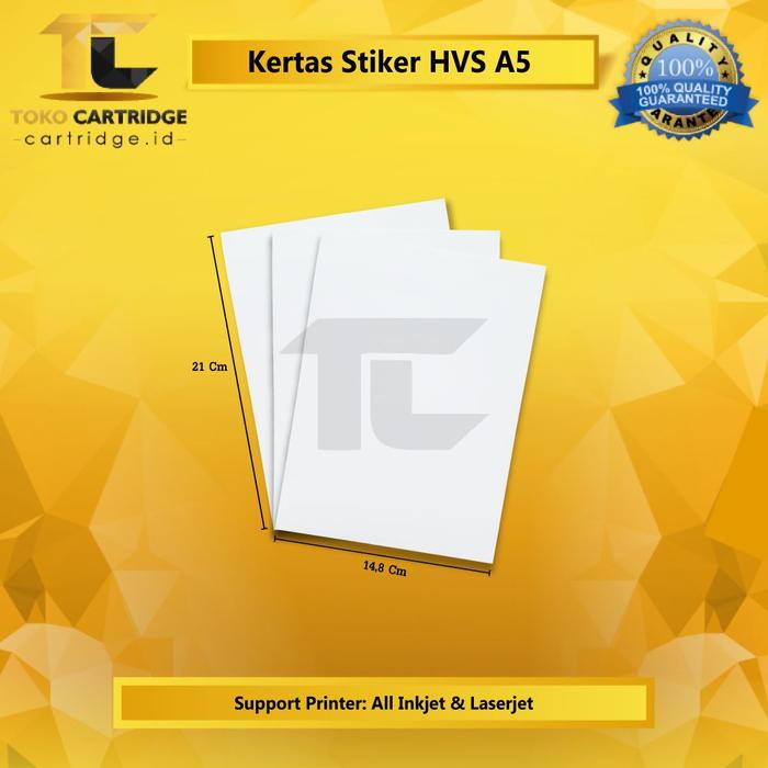 Jual Kertas Sticker HVS A5 Isi 100 Lembar Kertas Stiker For Inkjet ...
