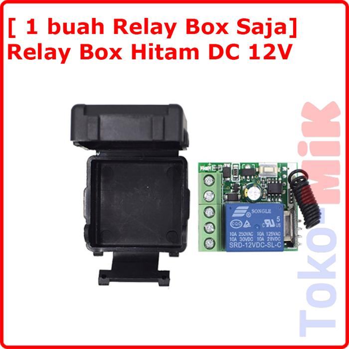 Jual Smart Saklar Switch Wireless Relay Box Hitam Remote Control DC 12V ...