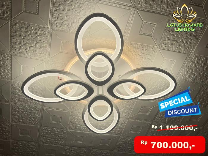 Jual LAMPU HIAS PLAFON MODERN LED 3 WARNA MODEL S2636-8 / LAMPU LED ...