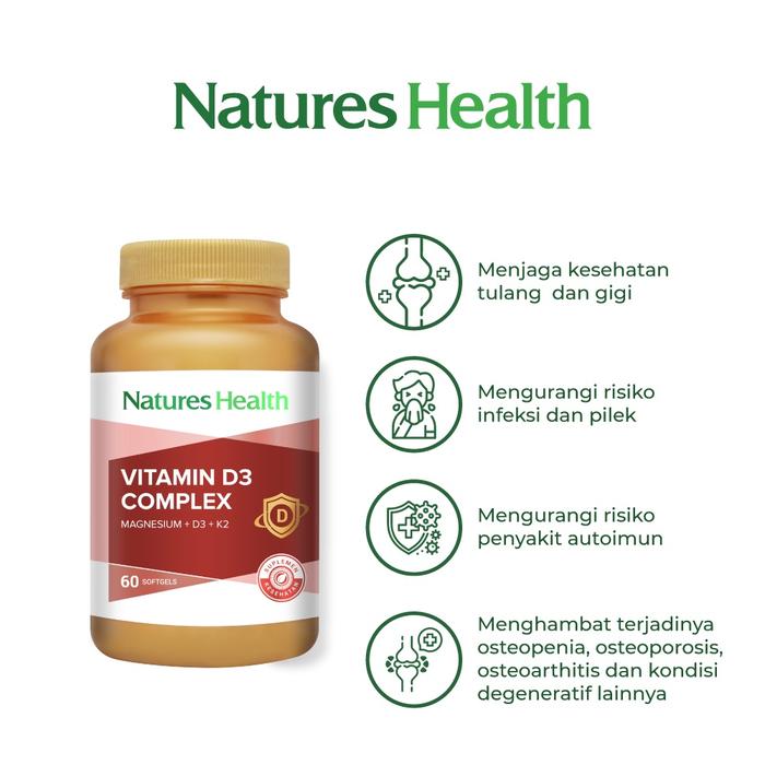 Jual natures health vitamin d3+k2 plus magnesium - Kota Bandung - D&Z ...