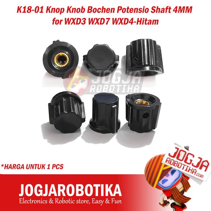 Jual K18-01 Knop Knob Bochen Potensio Shaft 4MM for WXD3 WXD7 WXD4-Hitam - Kab. Sleman ...